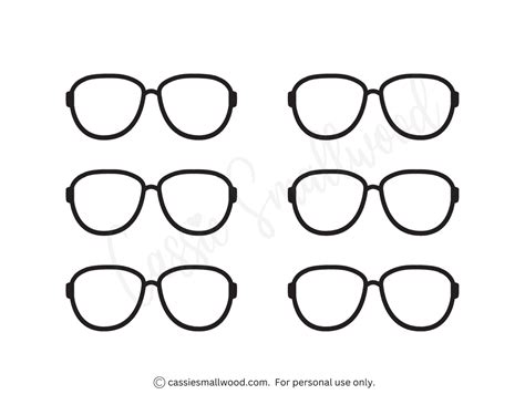 12 Glasses Templates Sunglasses And Eyeglasses Cassie Smallwood