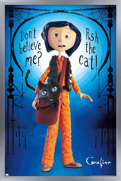 Coraline Coraline And The Cat Wall Poster 22 375 X 34 Framed