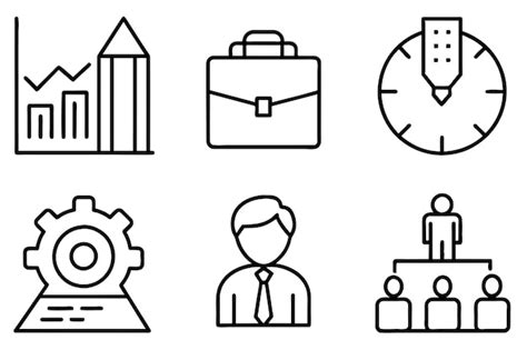 Business People Line Icons Set Business Outline Icons With Editable Stroke Collection Premium
