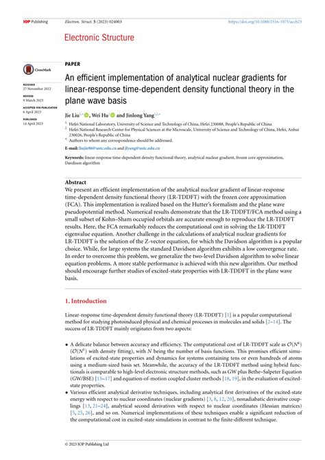 An Efficient Implementation Of Analytical Nuclear Gradients For Linear