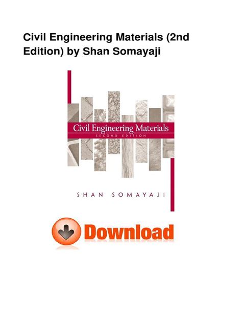 Civil Engineering Materials 2nd Edition By Shan Somayajicompress Pdf