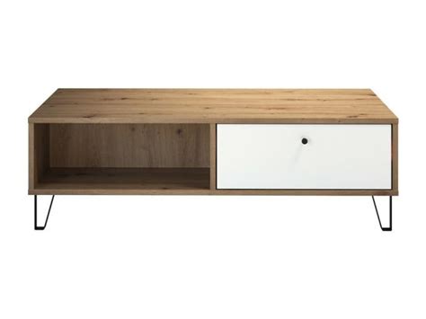 Table Basse Touch Blanc 120x37x60 Cm Epikasa
