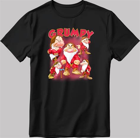 Grumpy Disney Character Short Sleeve W B Men Women T Shirt J033