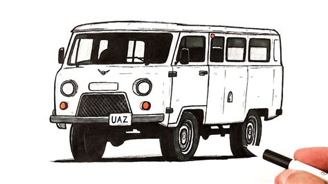 Как нарисовать машину УАЗ Буханка Youtube