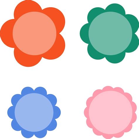 Premium Vector Free Vector Colorful Flower Shape Collection