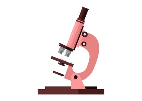 Premium Vector Microscope Side View Simple Flat Illustration
