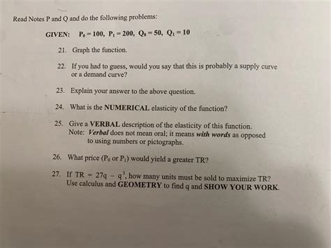 Solved Tes P And Q And Do The Following Problems Given