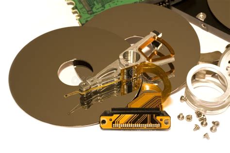 Parts Of Hard Disk Drive Stock Image Image Of Media