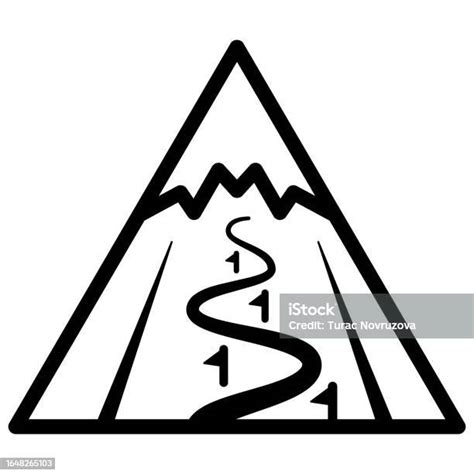 하강 라인 아이콘 세계 스노보드의 날 개념 흰색 배경에 스키 트랙 표지판 스타일과 웹의 스키 아이콘을 위한 가파른 하강을 위한 산 경사면 벡터 그래픽 스키에 대한 스톡 벡터