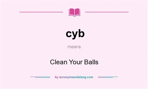 Cyb Clean Your Balls In Undefined By