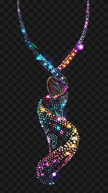 Premium Psd Psd Of Luminous Candy Necklace Twisted With Fragmented