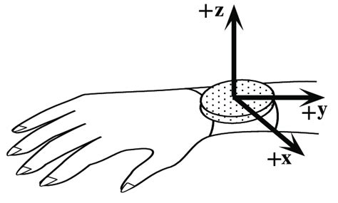 Axes Configuration Of The Acceleration Sensor Device Each Arrow Download Scientific Diagram