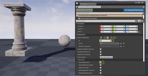 Geometry Collection Debug Draw Unreal Engine 427 Documentation