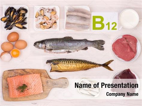 Vitamin B12 containing foods PowerPoint Template - Vitamin B12 containing foods PowerPoint ...