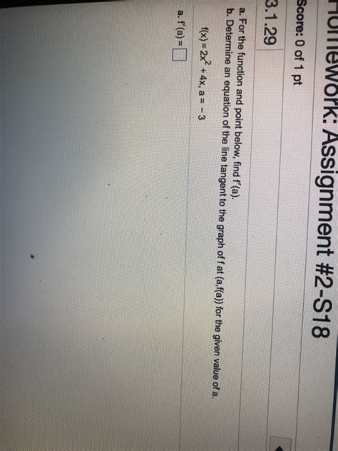 Solved Homework Assignment 2 S18 Score 0 Of 1 Pt 3 1 29