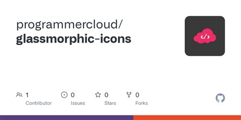 Github Programmercloudglassmorphic Icons