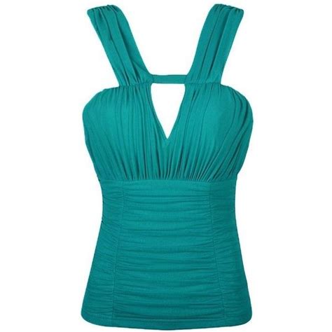 Teal Mesh Top With Keyhole Detail