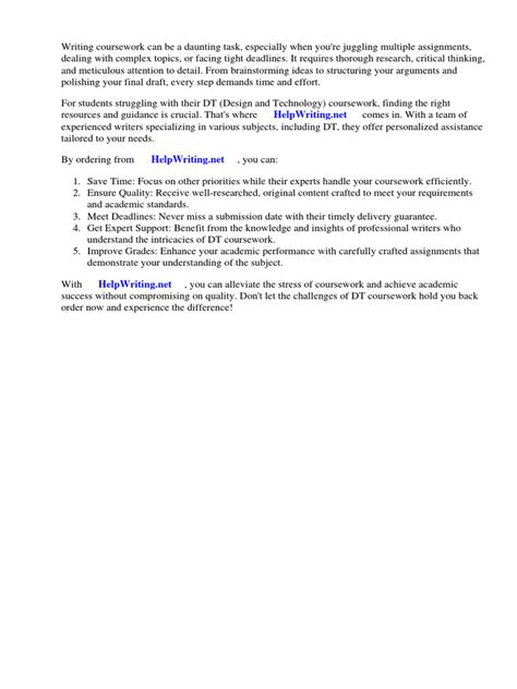 Dt Coursework Template Pdf