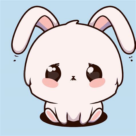 Lindo Conejo Ilustración Conejo Kawaii Chibi Estilo De Dibujo Vectorial