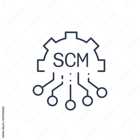 Scm Supply Chain Managementvector Icon Isolated On White Background