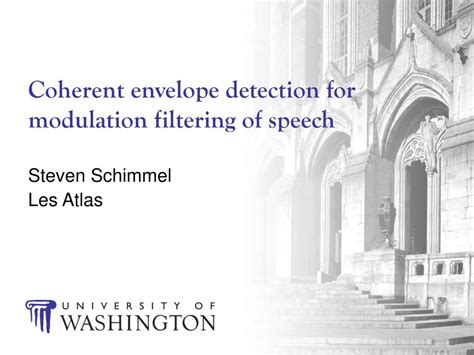 Ppt Coherent Envelope Detection For Modulation Filtering Of Speech Powerpoint Presentation