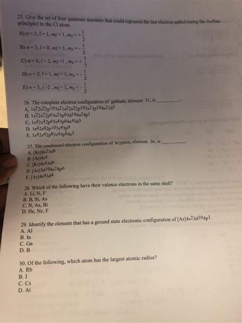 Solved Give The Set Of Four Quantum Numbers That Could Chegg Com