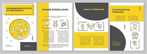 Effects Of Consumerism Yellow Brochure Template Problem Brochure