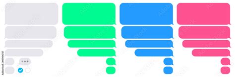 Phone Bubbles Sms Empty Set Isolated Chat App Bubble On White Background Conversation Composer