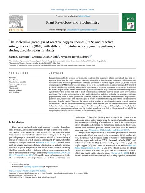 Pdf The Molecular Paradigm Of Reactive Oxygen Species Ros And