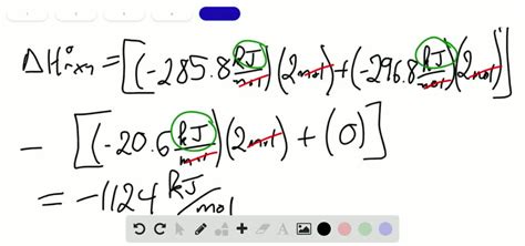 SOLVED Use standard enthalpies of formation to calculate ΔHrxn for each reaction a H S g