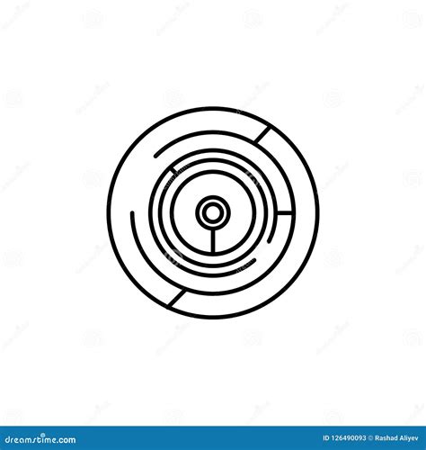 Circular Maze Complexity Icon Element Of Artificial Intelligence Icon