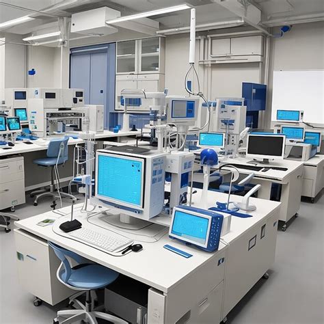 Photo Automation Semiconductor Manufacturing With Robotic Arms In Factory Generated By Ai