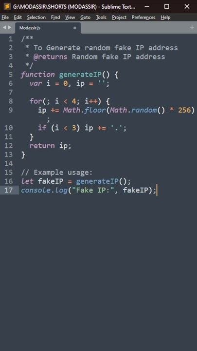 Generates Random Fake Ip Address In Javascript Youtube