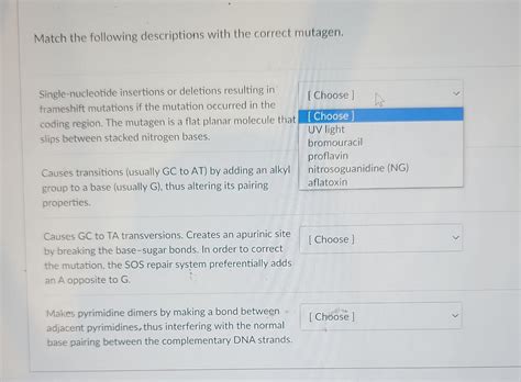 Solved Help With Matching Chegg Com