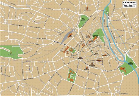 Chartres Maps Michelin Chartres Map Ddqm