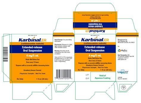 Karbinal Er Package Insert Prescribing Information