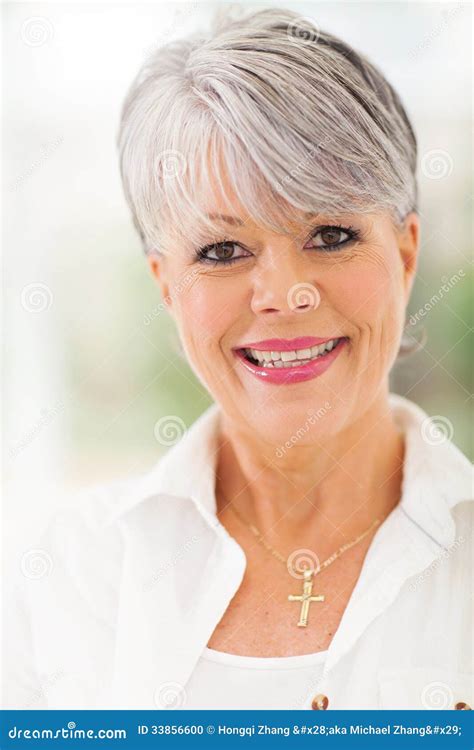 Elegant Mature Woman Stock Photo Image Of Adorable Happy