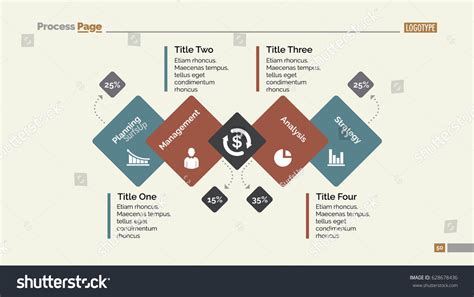 Process Diagram Slide Template Stock Vector Royalty Free Shutterstock