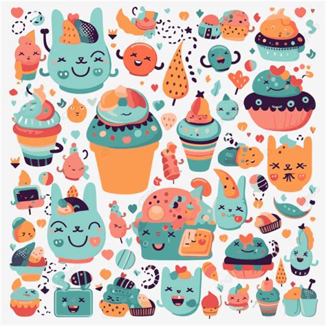 Patterns Clipart Cartoon Set Of Cartoon Vector Illustrations Collection