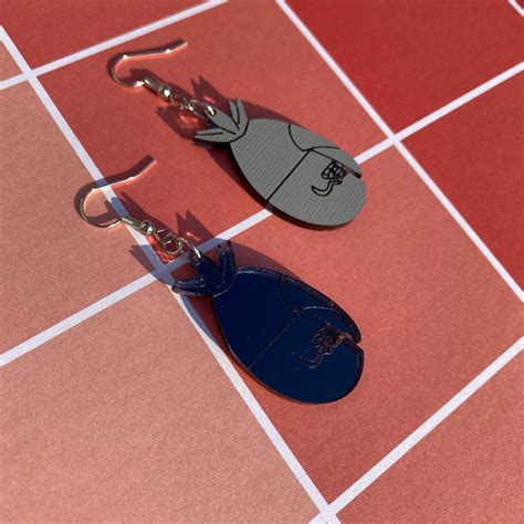 Csm Bomb Devil Black Mirror Acrylic Earrings Exolansis