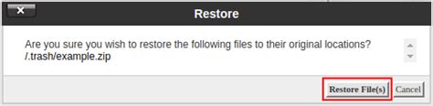 How To Restore A File From Trash In File Manager InMotion Hosting