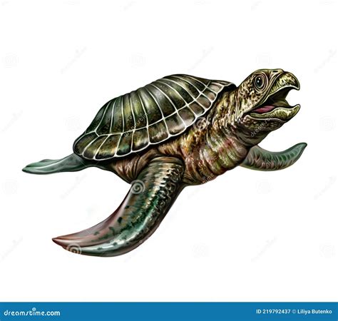 Ancient Sea Turtle Archelon Ischyros Stock Illustration Illustration