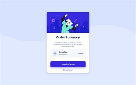 Frontend Mentor Order Summary Component Coding Challenge Solution