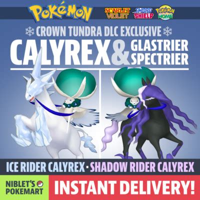 Calyrex Glastrier Spectrier Crown Tundra Exclusive For Pokemon Scarlet