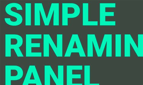 Gumroad Simple Renaming Panel V2 Blender 4 Addon Free 2024 Download Aeblender