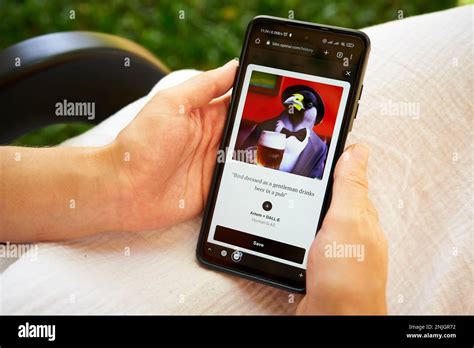 February 5 2023 Mirissa Sri Lanka Using Openai Dall E On Phone Woman Testing Artificial