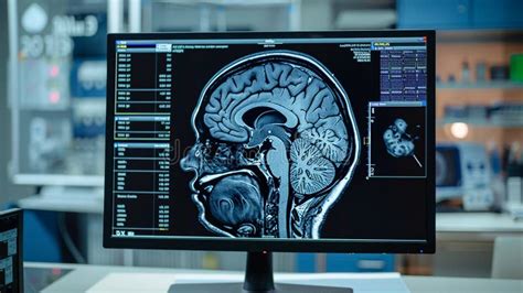 A Detailed Mri Scan Of The Brain Displayed On A Computer Screen
