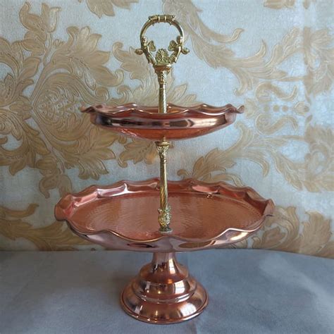 ظروف مسی طرح دیبا؛ ست پذیرایی شکلات میوه خوری ضد خش تولید Zanjan آراد