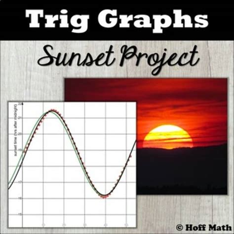 Trigonometric Graphs Project Sine Graph Sunset Project Trig Project