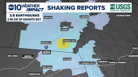 A Preliminary Magnitude 28 Earthquake Has Struck Near Granite Bay